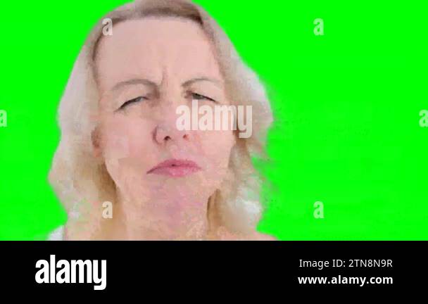 screaming loudly dissatisfied woman sad angry spread arms to sides ...