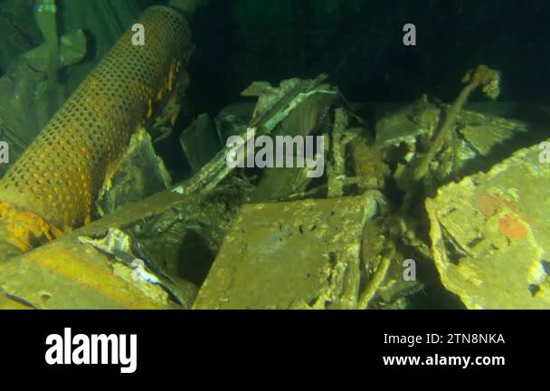 Slow motion video on shipwreck swedish ferry MS Zenobia. Wreck diving ...