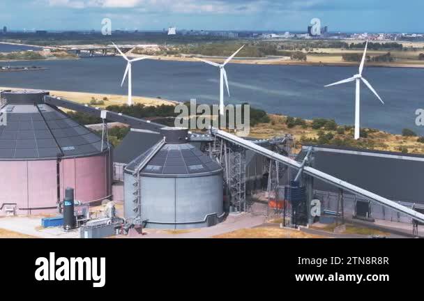 Aerial view of the Power station. One of the most beautiful and eco ...