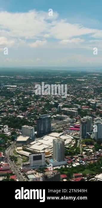 Aerial drone view of Largest City of the Philippines. Davao City. Mindanao, Philippines ...