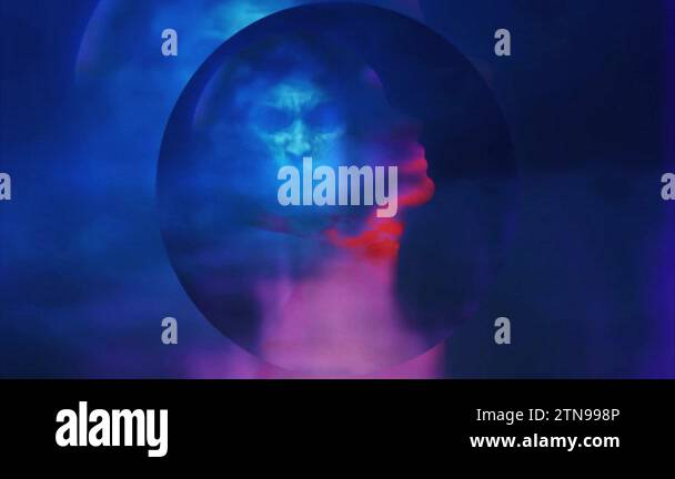 Scary ghost on sky background. 4K Animated video Stock Video Footage ...