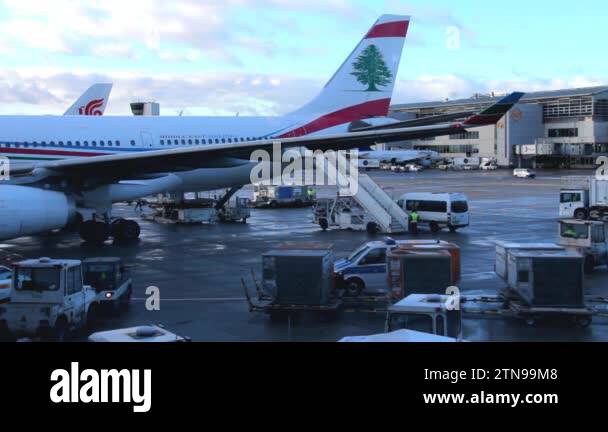 Airplane of the Lebanese Middle East Airlines at the International ...