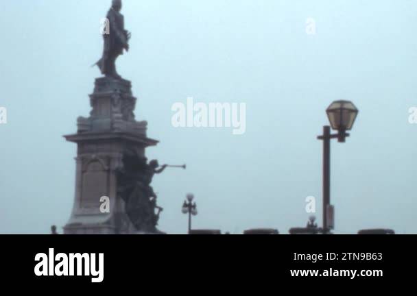 Samuel de Champlain Monument in Quebec City in 1970s. Canada. High ...