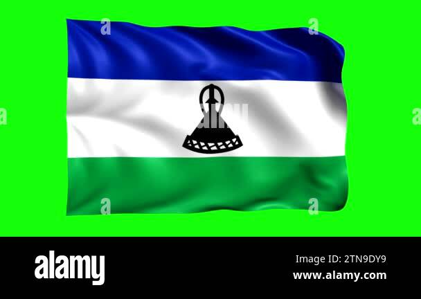 green screen animated lesotho flag Stock Video Footage - Alamy