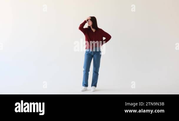 Disgruntled Caucasian teenage girl expressing her frustration by ...