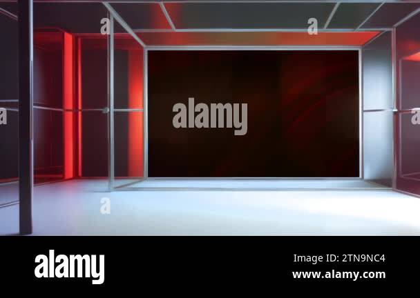 Modern and Engaging: Virtual News Studio Set for Chroma Footage Stock ...