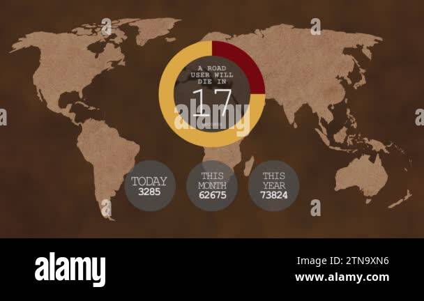 Counter A road user will die in 23s World map traffic deaths accidents ...