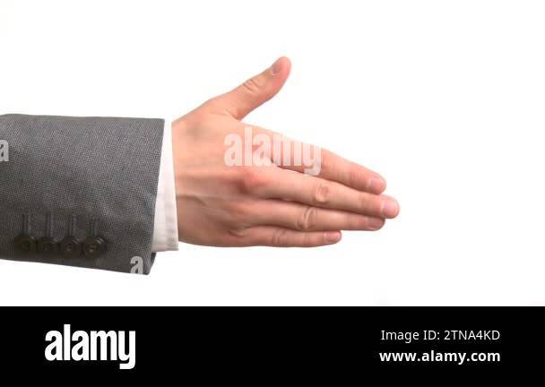 Handshake of two unrecognizable men in a suit Stock Video Footage - Alamy