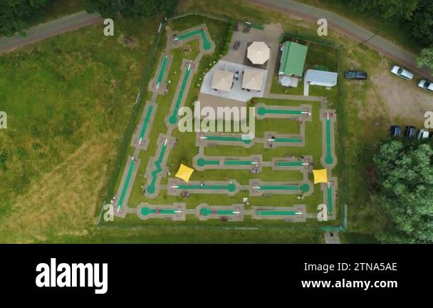 Top Down Mini Golf Trzesacz Minigolf Aerial View Poland. High quality ...