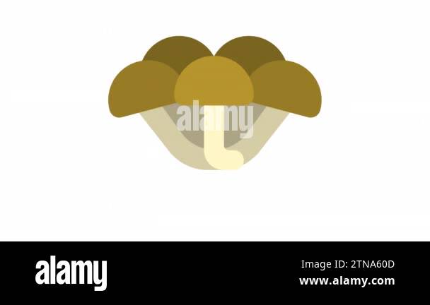 Shimeji, Vegetables animated icon on transparent background Stock Video ...