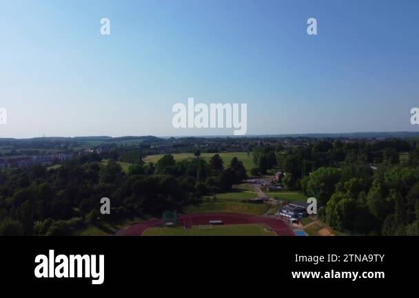 Aerial Footage of Playground stadium which is Located at Stockwood Park ...