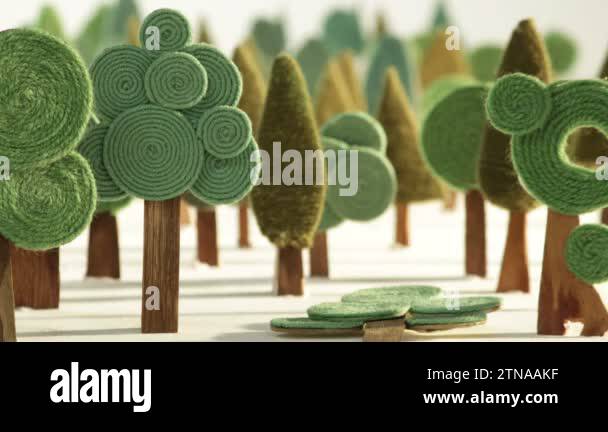 Trees falling down animation Stock Video Footage - Alamy
