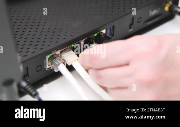 Router with connected wires Stock Videos & Footage - HD and 4K Video ...