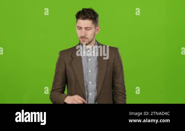 Programmer tests a new program and types the text on the virtual ...