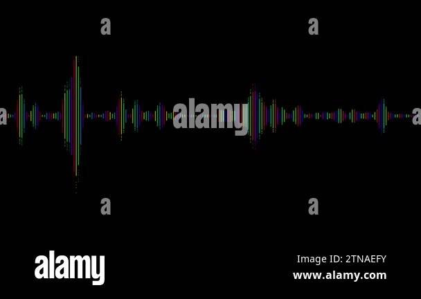 4K 3D Visualization of voice record, artificial intelligence. Music ...