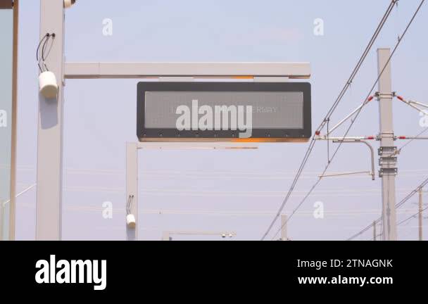 LRV Testing Underway sign, Construction of new Eglinton Crosstown LRT ...