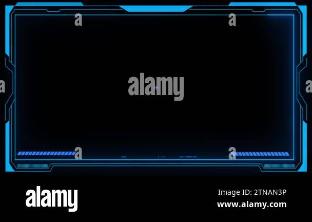 Virtual Reality Interface Frames. Cyberpunk computer elements HUD ...