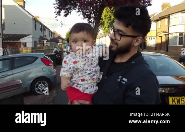 Young Handsome Asian Dad and His Cute Little Baby Boy is Posing at ...