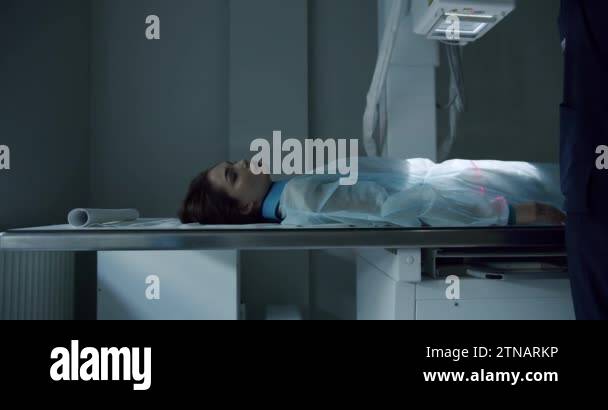 Study of the human body. Modern technologies in medicine. X-ray machine ...