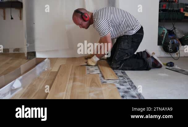 Beautiful floating parquet installation footage, Remarkable renovation ...