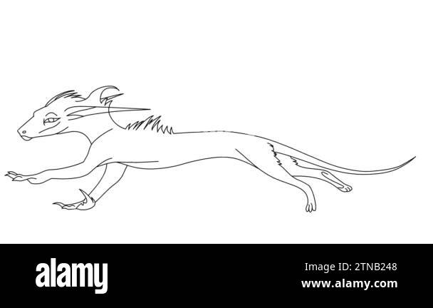 Fictional Animal Character Animation )Part 2) Running Fast, On White ...