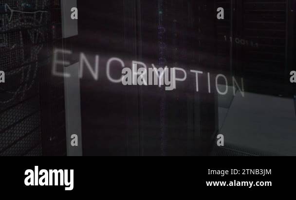 Animation of encryption text, binary codes, circuit board pattern over ... Animation of encryption text, binary codes, circuit board pattern over ...