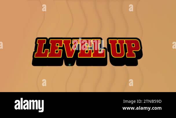 Animation of thank you text over waving abstract pattern. Video game ...