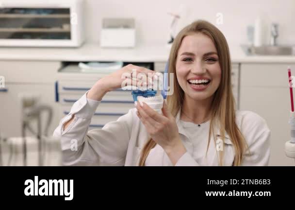 Dental model, Gypsum teeth, Ceramic restoration. Dental model, made ...