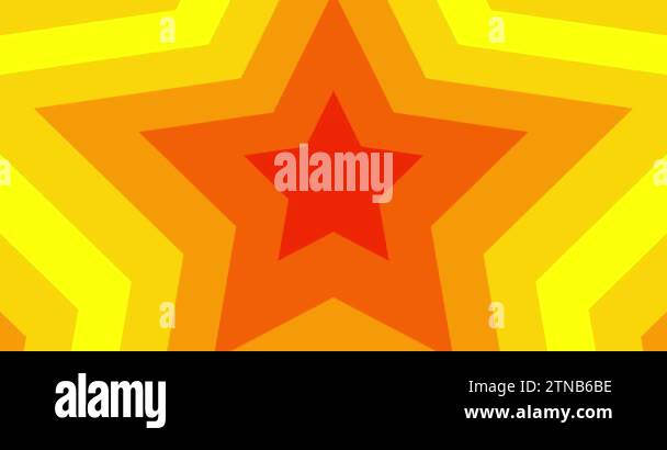 Abstract Multicolored star Animation. Animated endlessly changing red ...