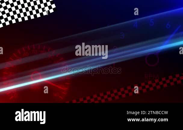 Loop-Ready Racing Flags Waving Speedometer Seamless Loop Motion ...