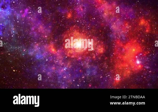 A virtual flight through stars and nebulas stars skies with twinkling ...