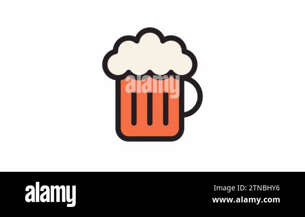 Beer, Food and Drink animated icon on transparent background Stock ...