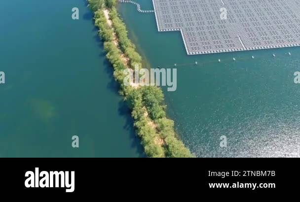 Renewable energy technology, with floating solar panels serving as an ...