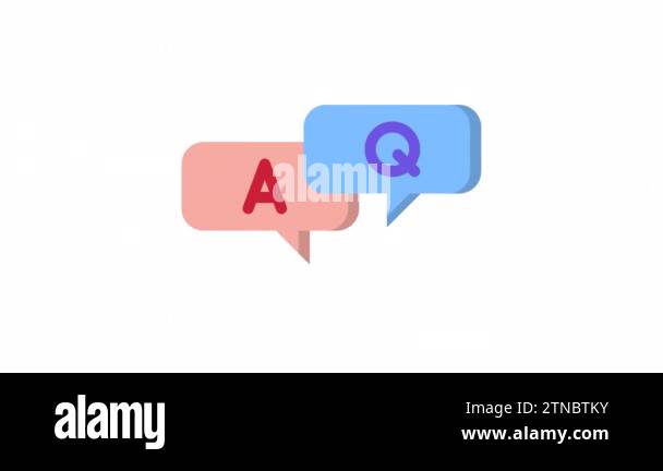Question and Answer, Questions and FAQ animated icon on transparent ...