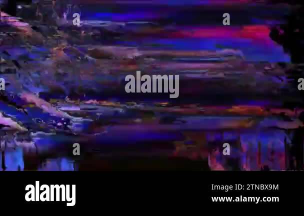 VHS Glitches Analog Abstract Digital Animation. Old TV. Glitch Error ...