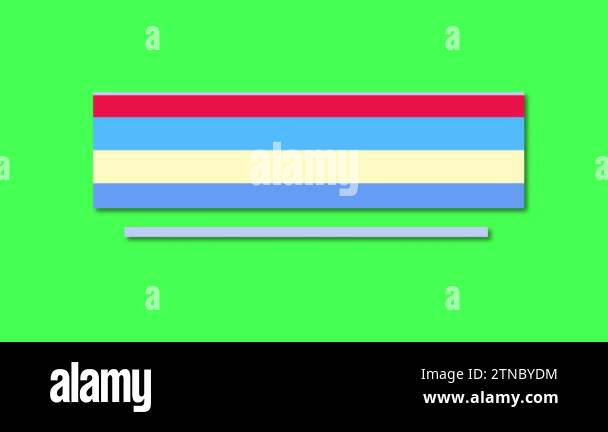 Colorful simple minimalistic lower third animation in UHD. Empty lower ...