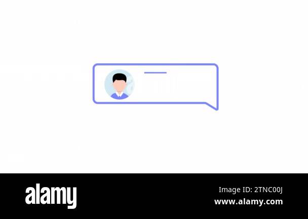 Customer review rating messages with five stars in textbox animated ...