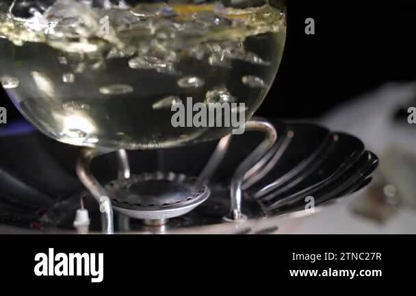 Liquid boils in laboratory flask Stock Videos & Footage - HD and 4K ...