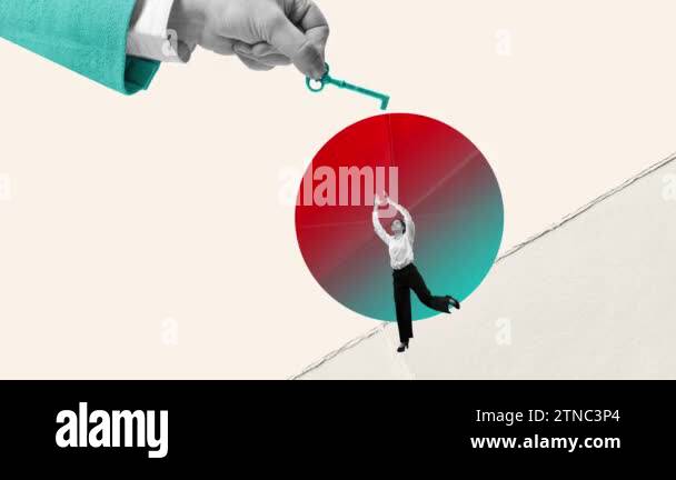 Key to success. Businessman holding key and giving it to happy female ...