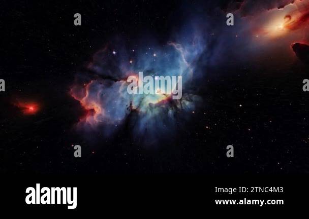 Large clusters of dust in space, which formed a nebulous galaxy. High ...