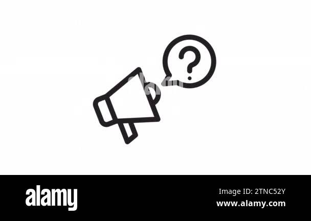 Announce Question, Questions and FAQ animated icon on transparent ...