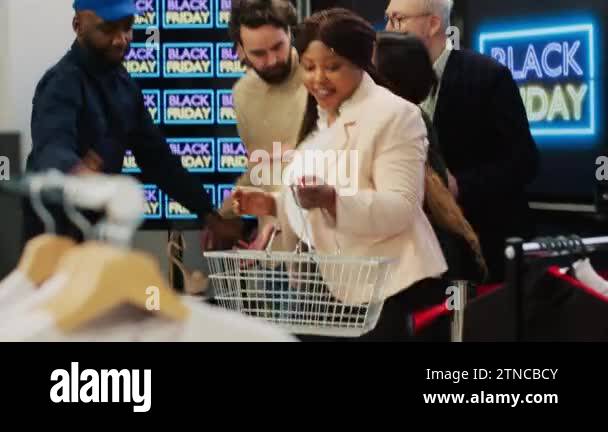 Obsessed women fighting over basket, going crazy over black friday ...