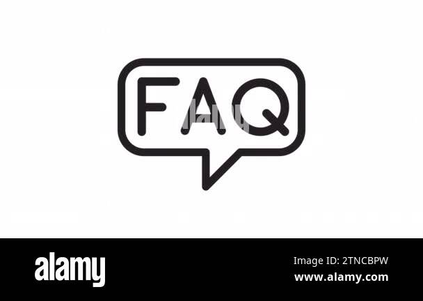 FAQ, Questions and FAQ animated icon on transparent background Stock ...