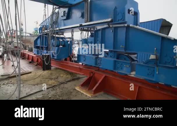 Rail and shipping terminals. Highway bridge and truck transport ...