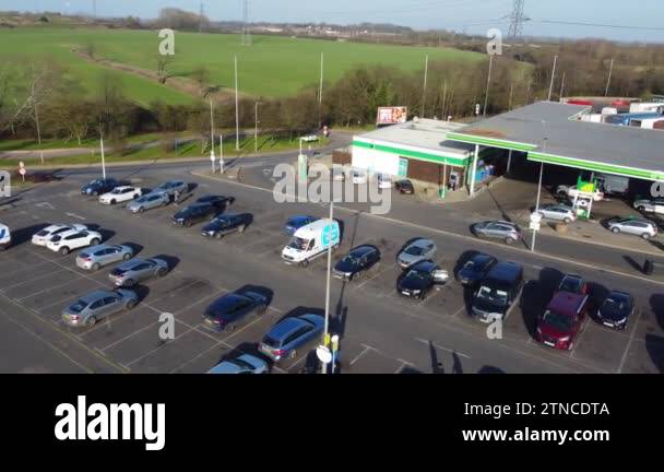 British Motorways During Busy Evening Time at M1 Junction 12 of ...