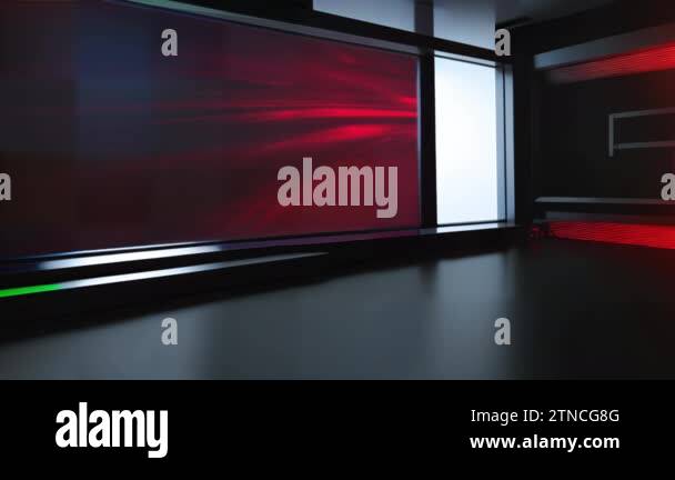 Modern TV Studio Environment: 3D Virtual Set Background Loop Stock Video Footage - Alamy