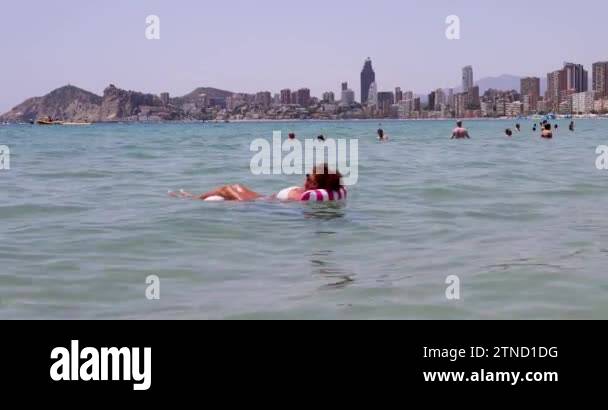 Benidorm Spain, 1st July 2023: Footage of the beautiful city of ...