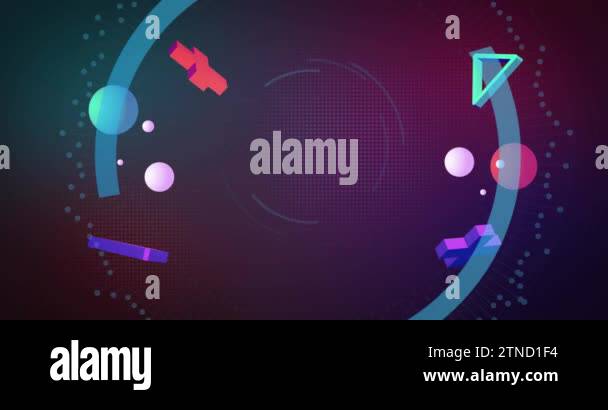 Animation of blue scope over computer screen with shield and floating ...