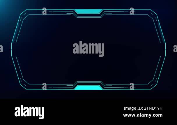 Futuristic cyber frame and technology concept Video overlay. Frame HUD ...