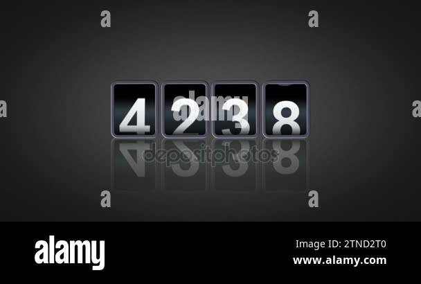 Countdown timer mechanical analog flip clock with number indicator Stock Videos & Footage - HD ...